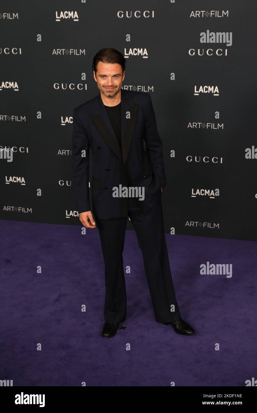 Sebastian Stan arrives at the 2022 LACMA Art + Film Gala held at LACMA ...