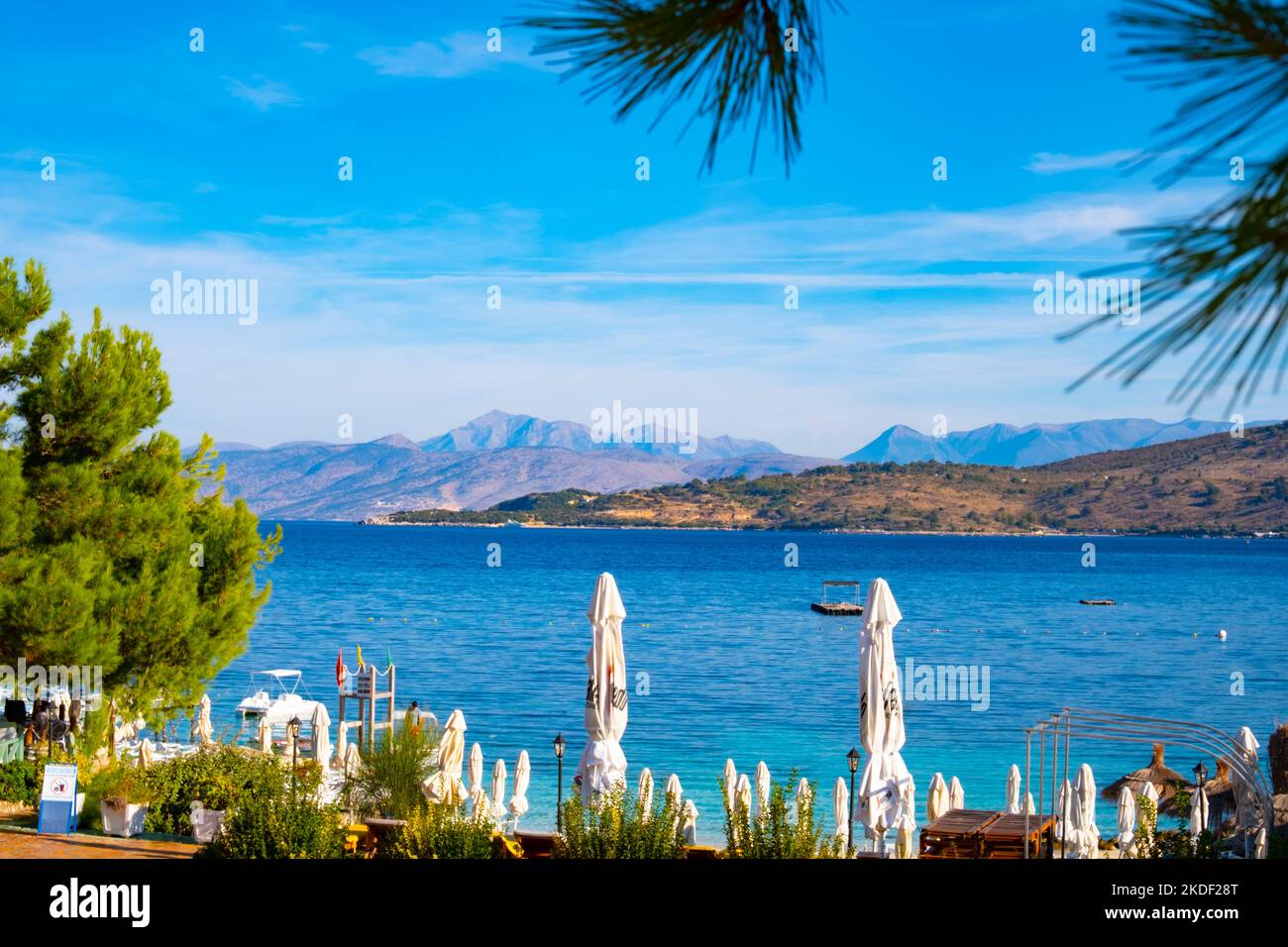 Sea coast in Ksamil in Albania Stock Photo - Alamy