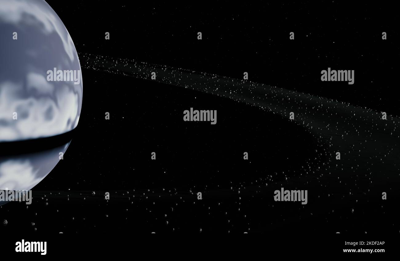 Planet with ring in space. 3D rendering Stock Photo - Alamy