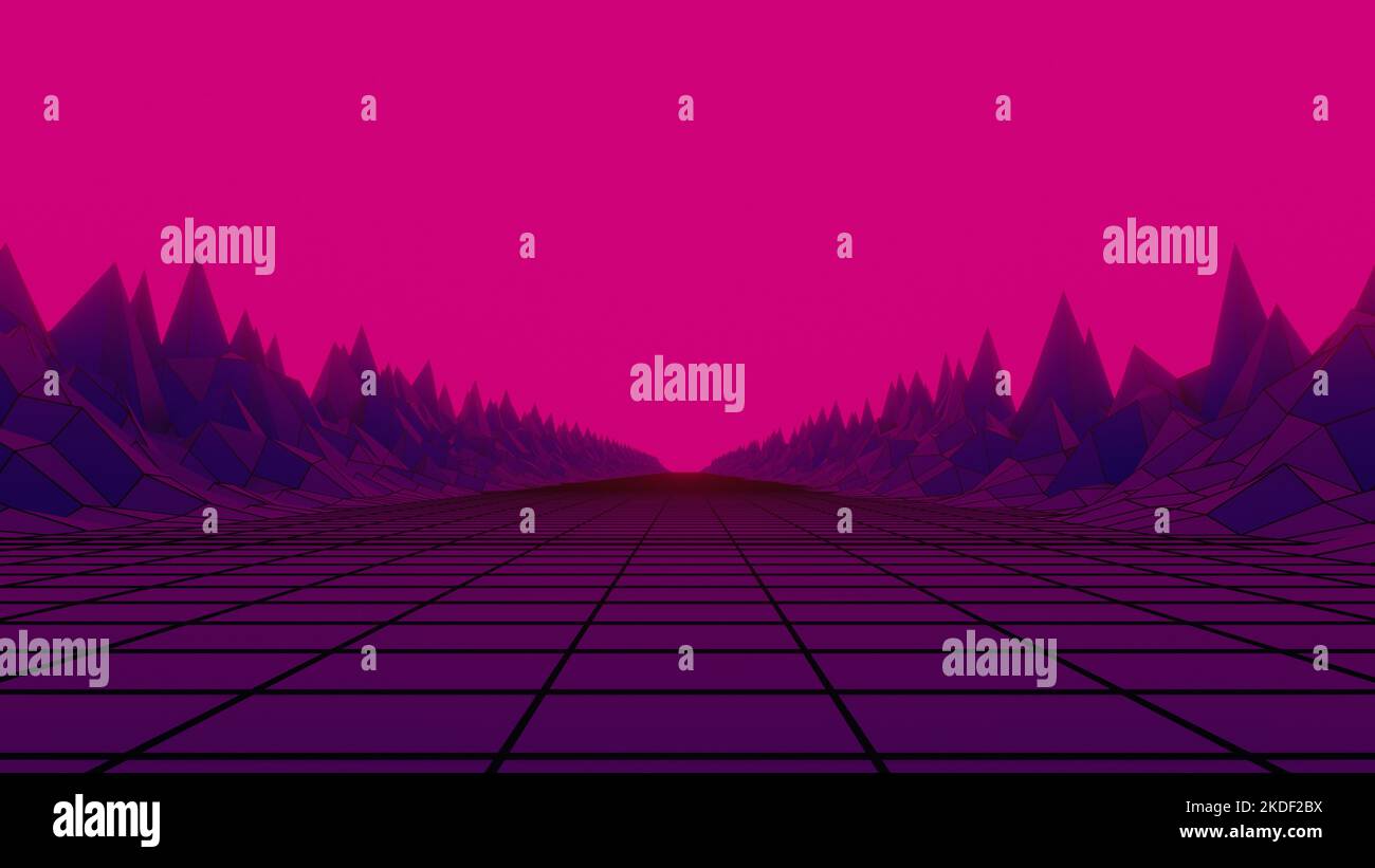 3d wireframe landscape hi-res stock photography and images - Alamy