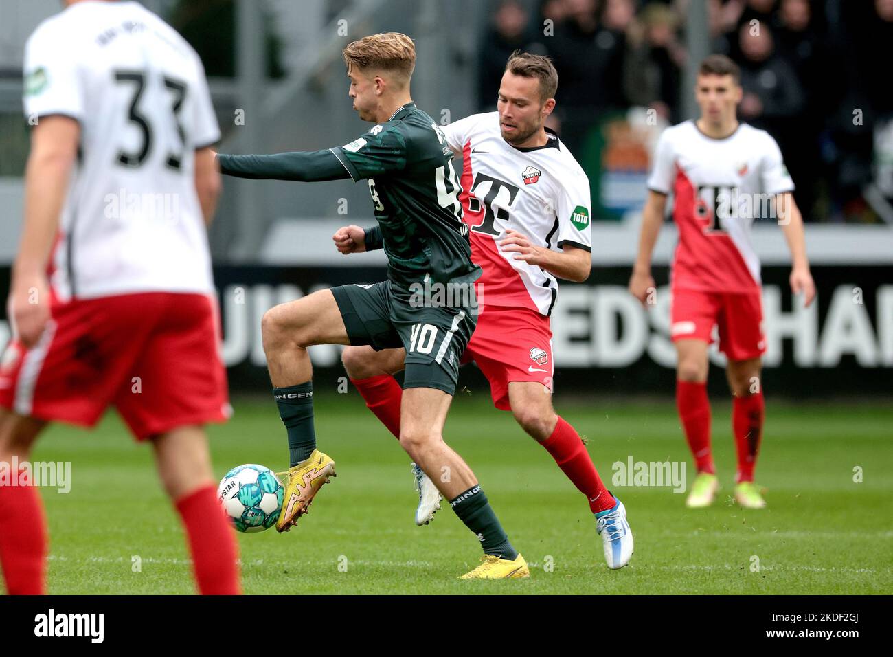 UTRECHT - (lr) Luciano Valente of Groningen, Sander van der Streek of ...