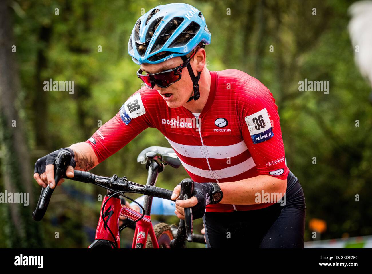 Danish Daniel Weis Nielsen pictured in action during the junior men ...