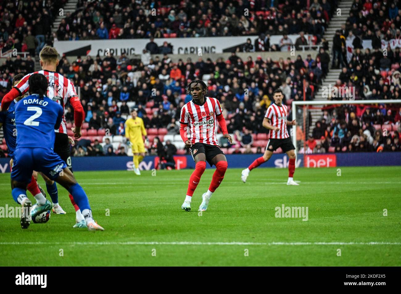 Sunderland AFC midfielder Abdoullah Ba in action against Cardiff City ...