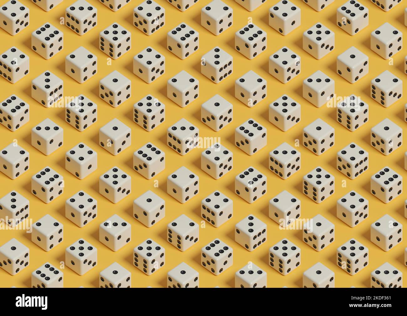 White dice isometric background. Seamless pattern. 3d illustration ...