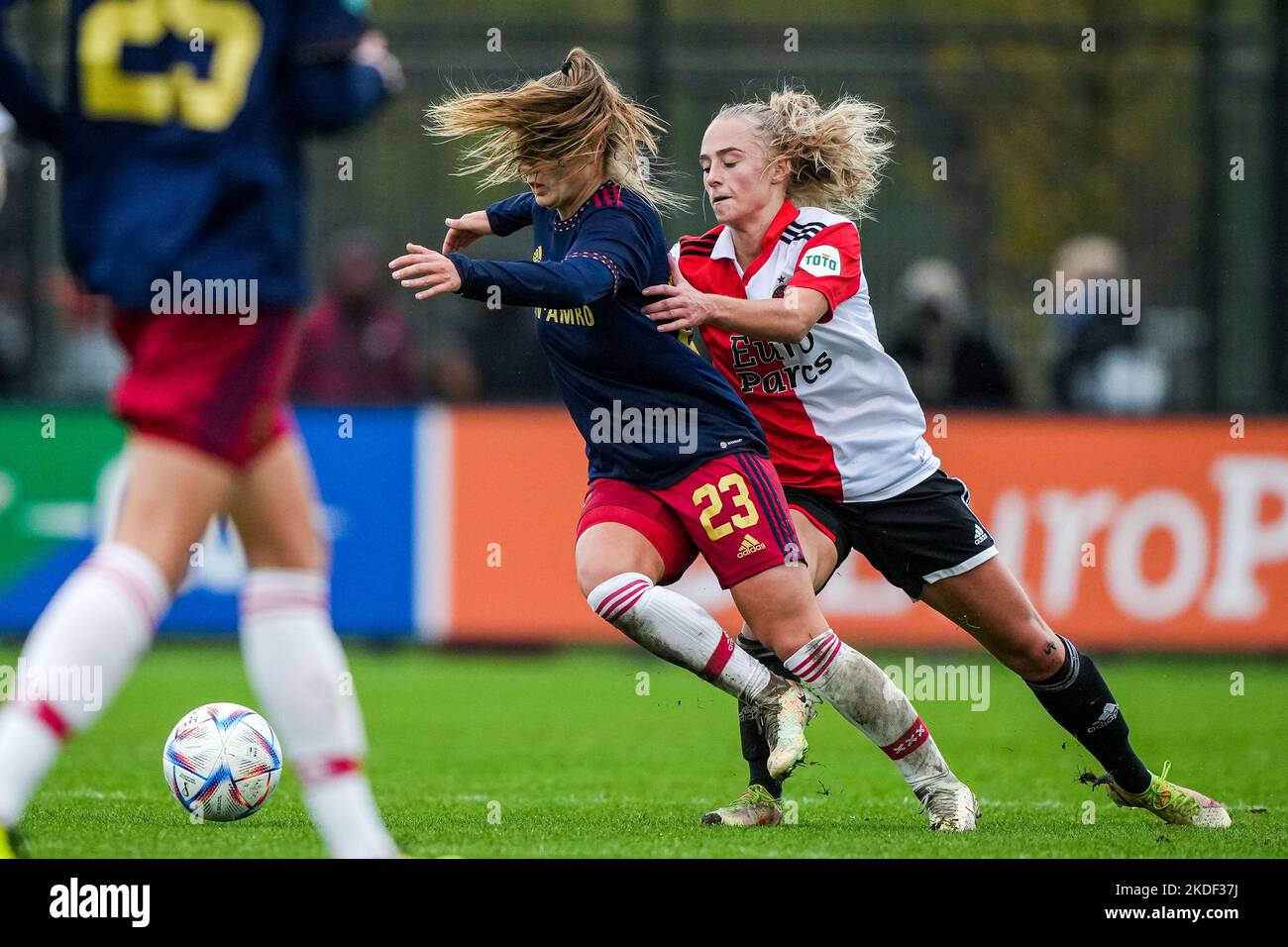 Rotterdam - Victoria Pelova of Ajax Vrouwen, Cheyenne van den Goorbergh ...