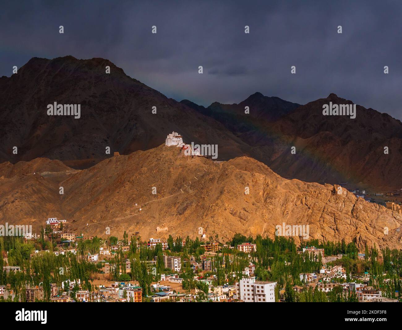 Namgyal Tsemo Monastery in Leh, Ladakh region.Panoramic view of ...