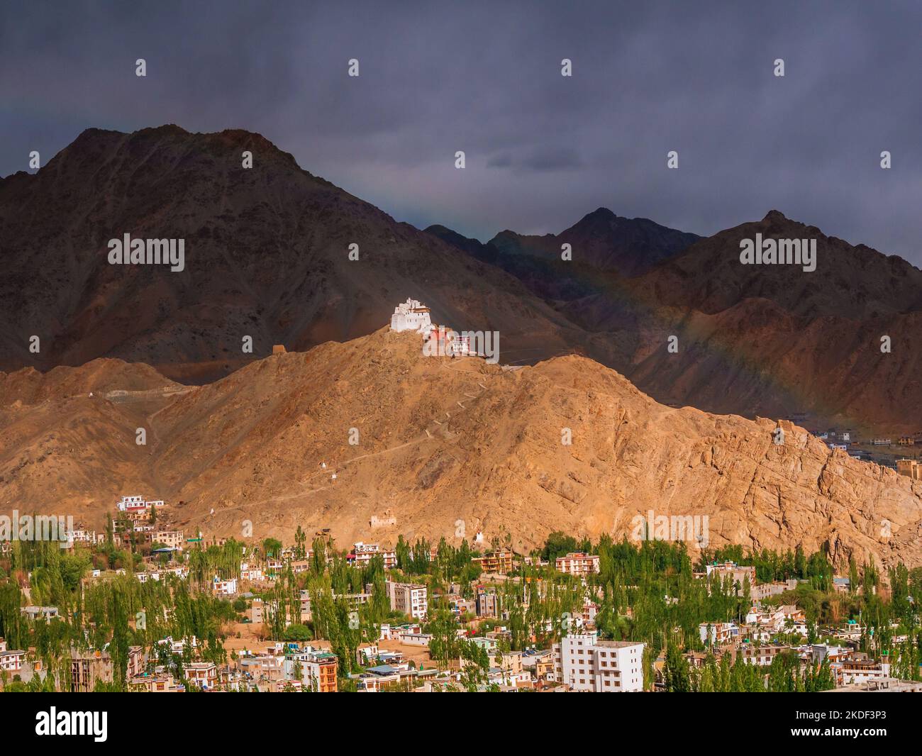 Namgyal Tsemo Monastery in Leh, Ladakh region.Panoramic view of ...
