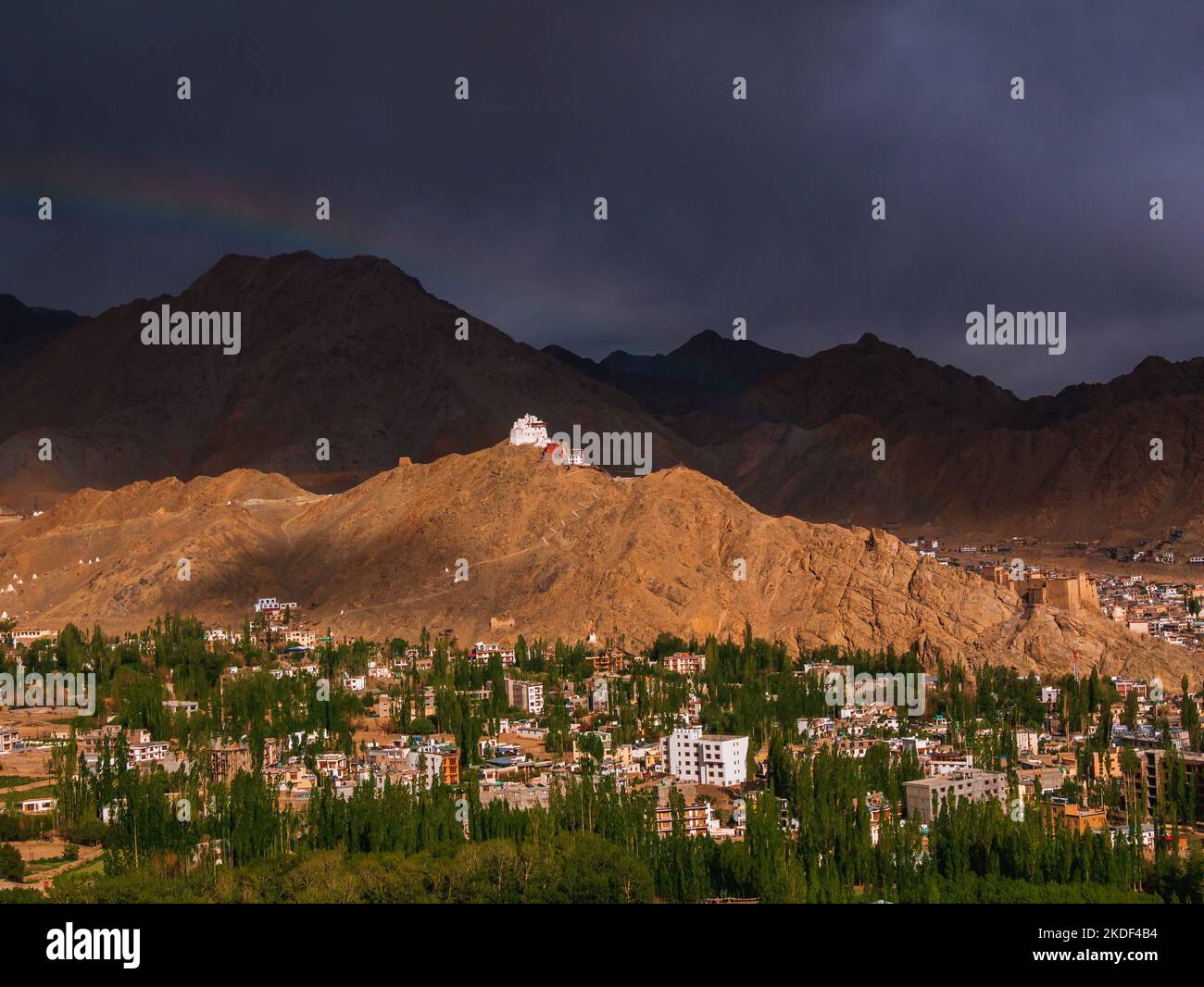 Namgyal Tsemo Monastery in Leh, Ladakh region.Panoramic view of ...