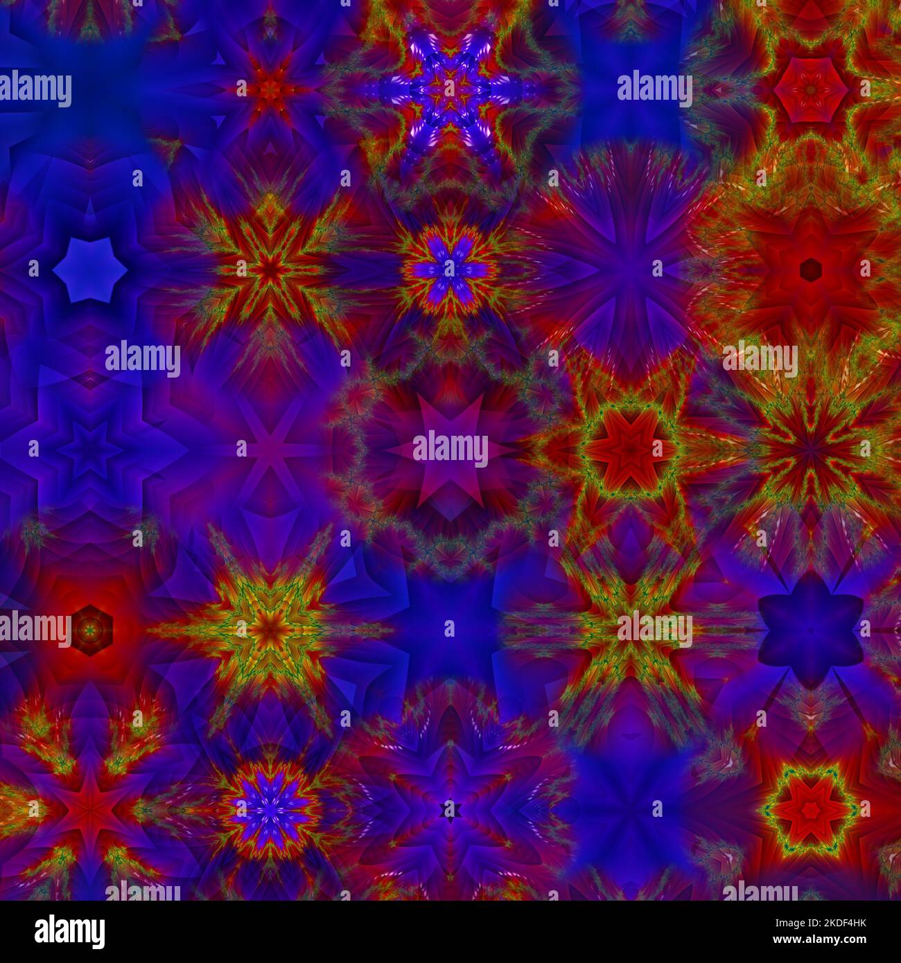 Seamless pattern with multicolored snowflakes. Design for Christmas and ...