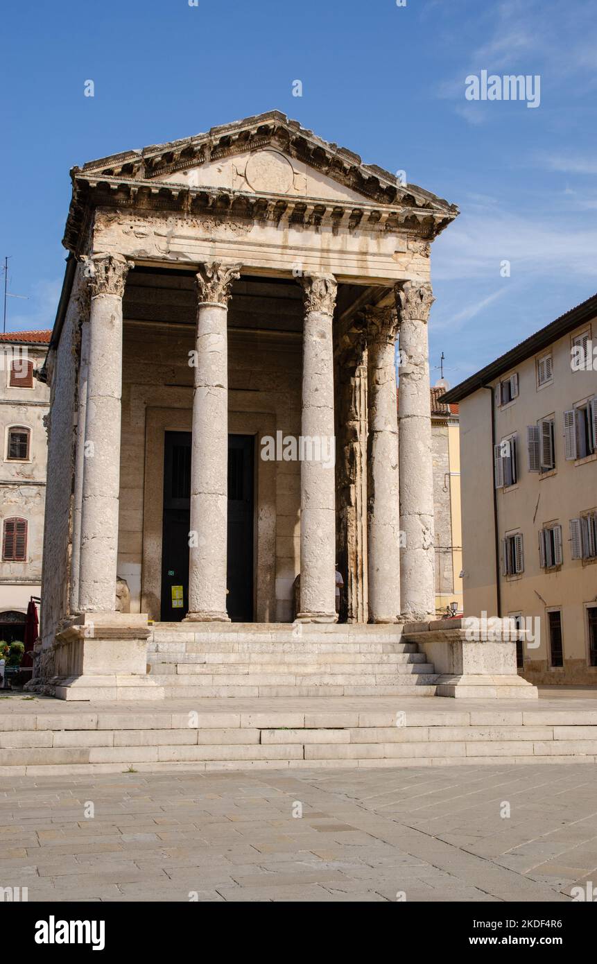 A Roman temple in Croatia. Beautiful remains of the ruling nations of ...