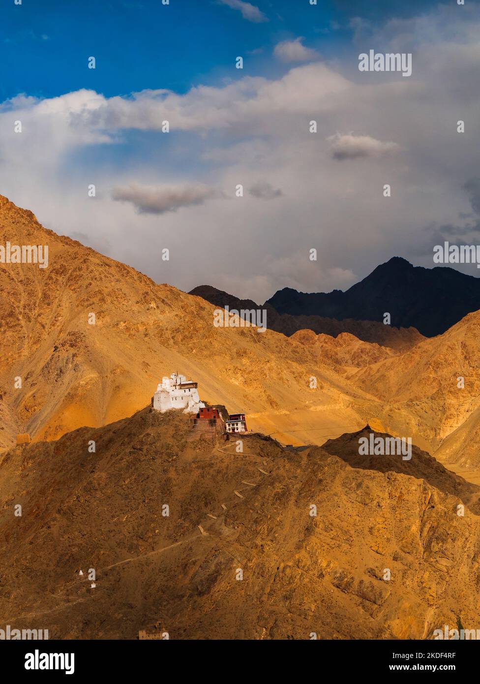 Namgyal Tsemo Monastery in Leh, Ladakh region.Panoramic view of ...