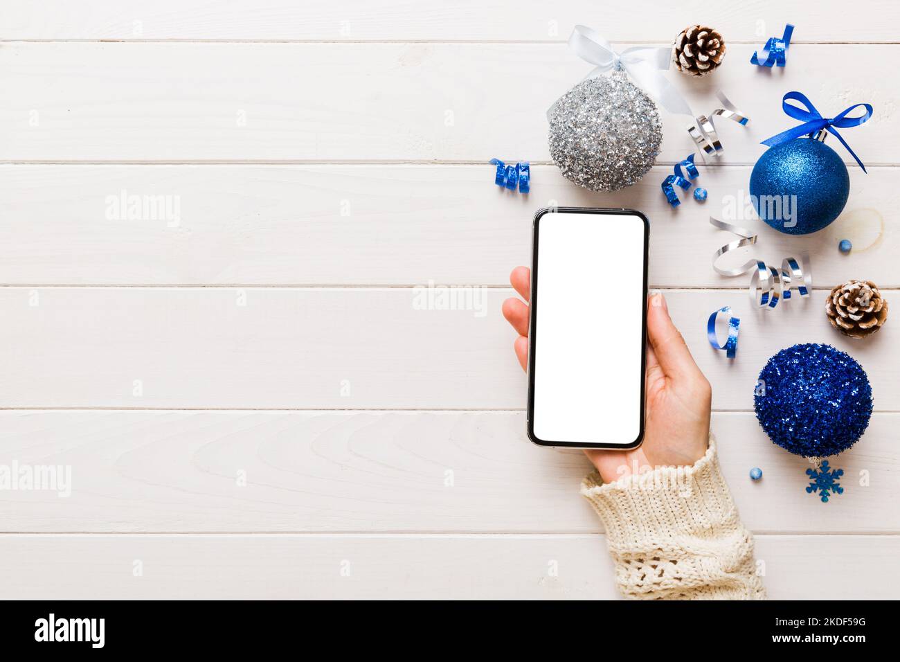 christmas mockup with space for text. christmas advertising, app ...