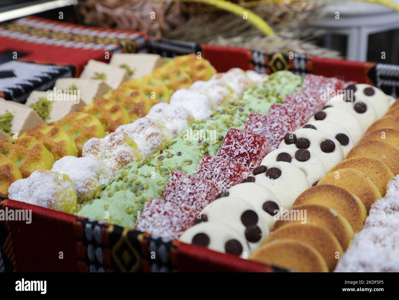 Arabian bakery cookies gift basket Stock Photo - Alamy