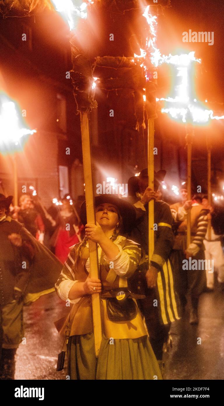 Bonfire Night Lewes, East 5th November Sussex, Britain Stock Photo - Alamy