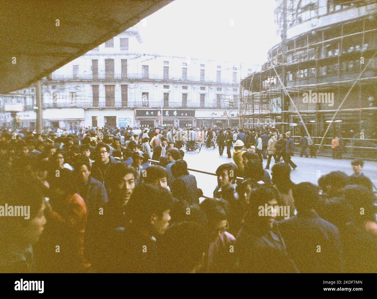 Nanjing Road, Shanghai, 1981. The city's most famous shopping street ...