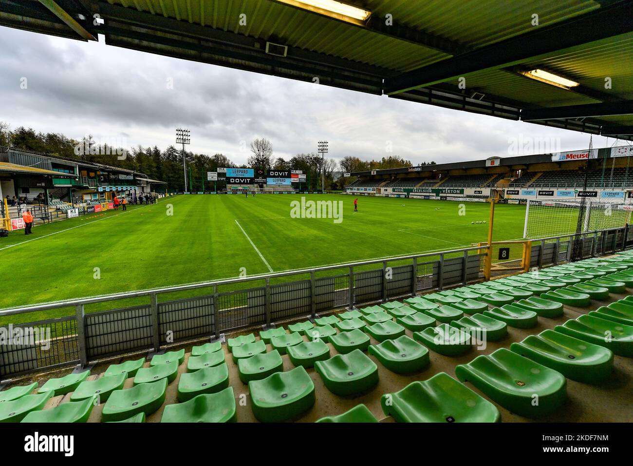 Stadium Virton pictured before a soccer game between Excelsior Virton ...
