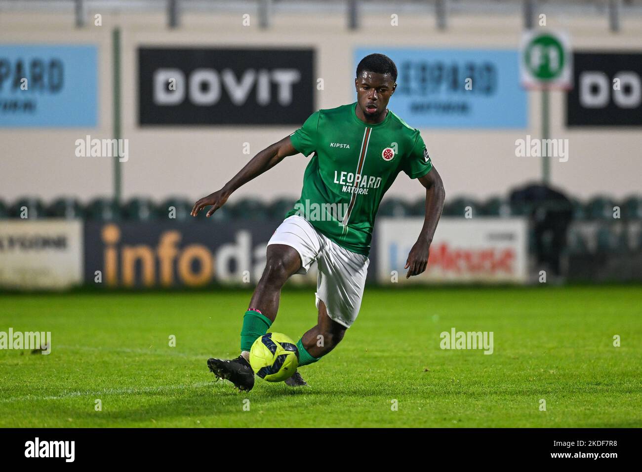 Keres Masangu (6) of Virton pictured during a soccer game between ...
