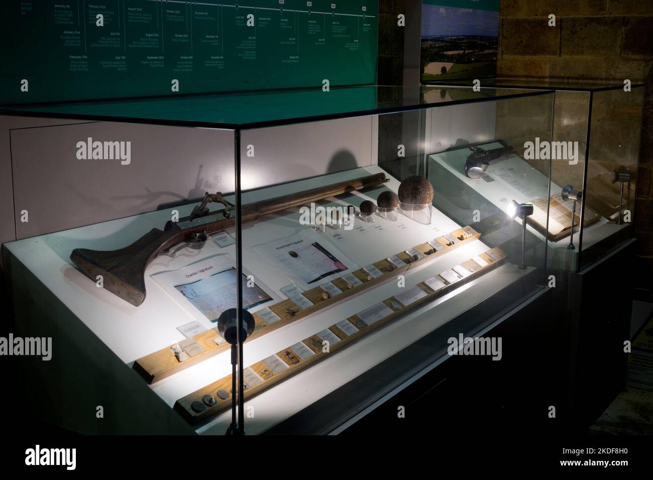Battle of Edgehill display case, St. Peter`s Church, Radway ...