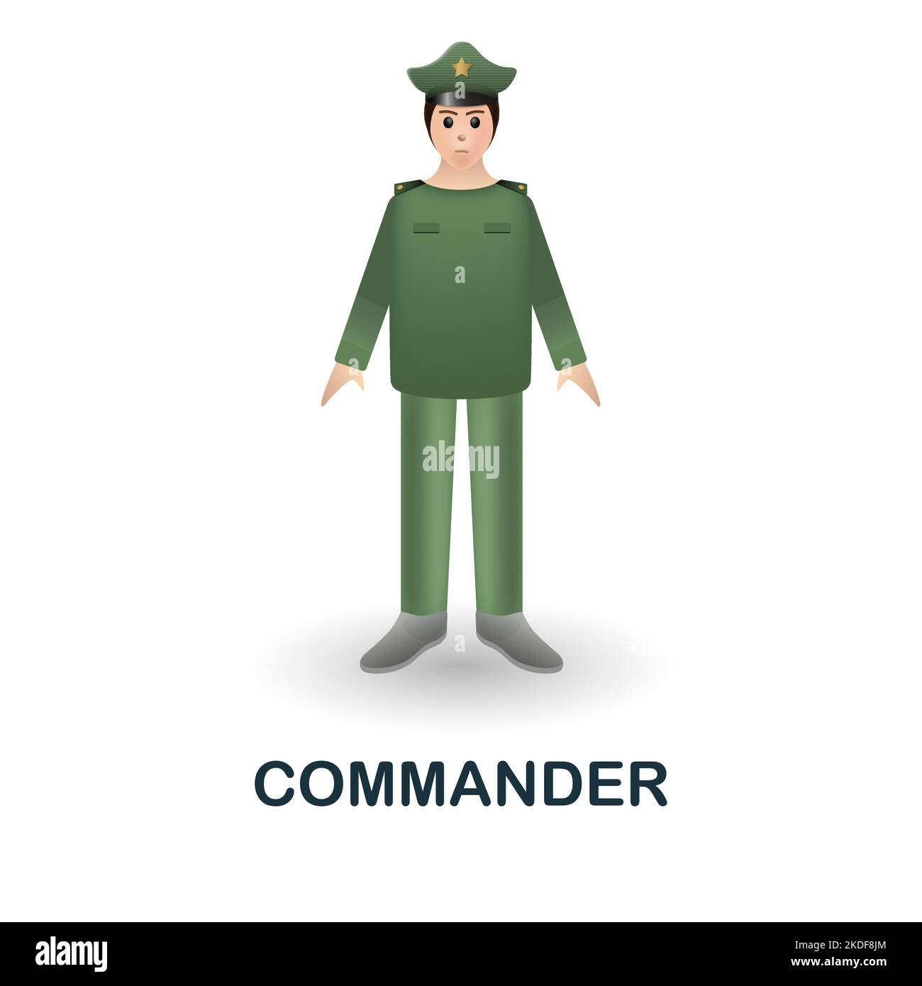 Commander icon. 3d illustration from war collection. Creative Commander ... Commander icon. 3d illustration from war collection. Creative Commander ...