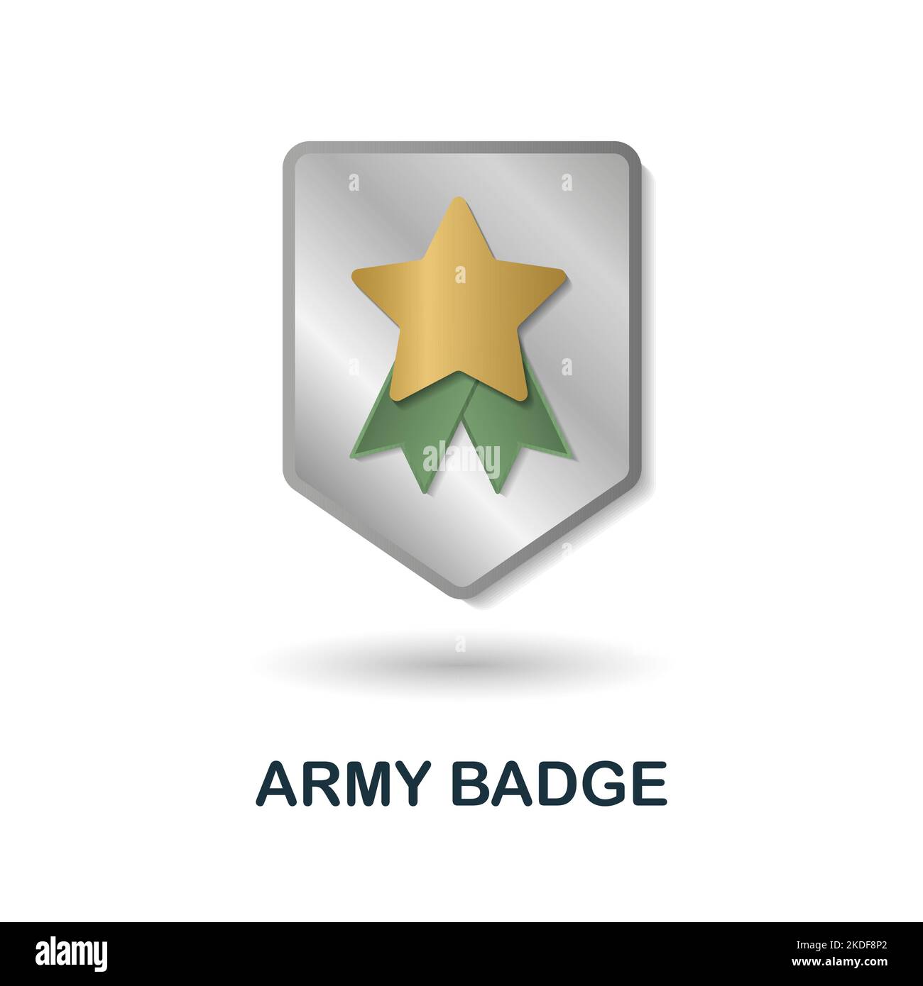 Army Badge icon. 3d illustration from war collection. Creative Army ...