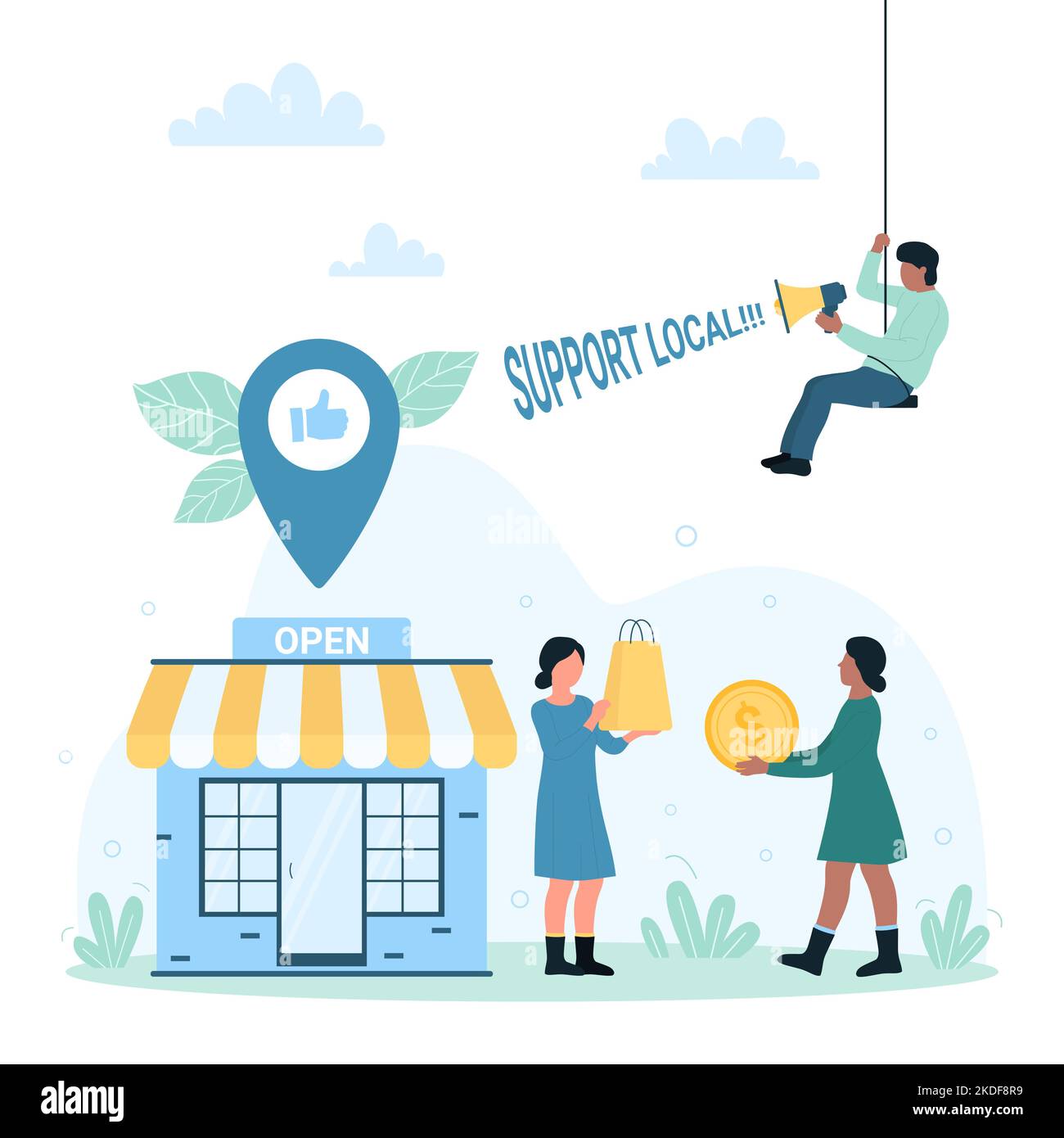 Downtown dollar store Stock Vector Images - Alamy