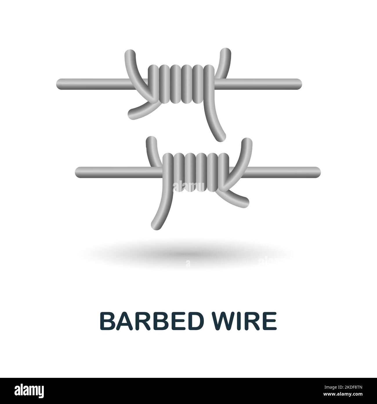Barbed Wire icon. 3d illustration from war collection. Creative Barbed ...
