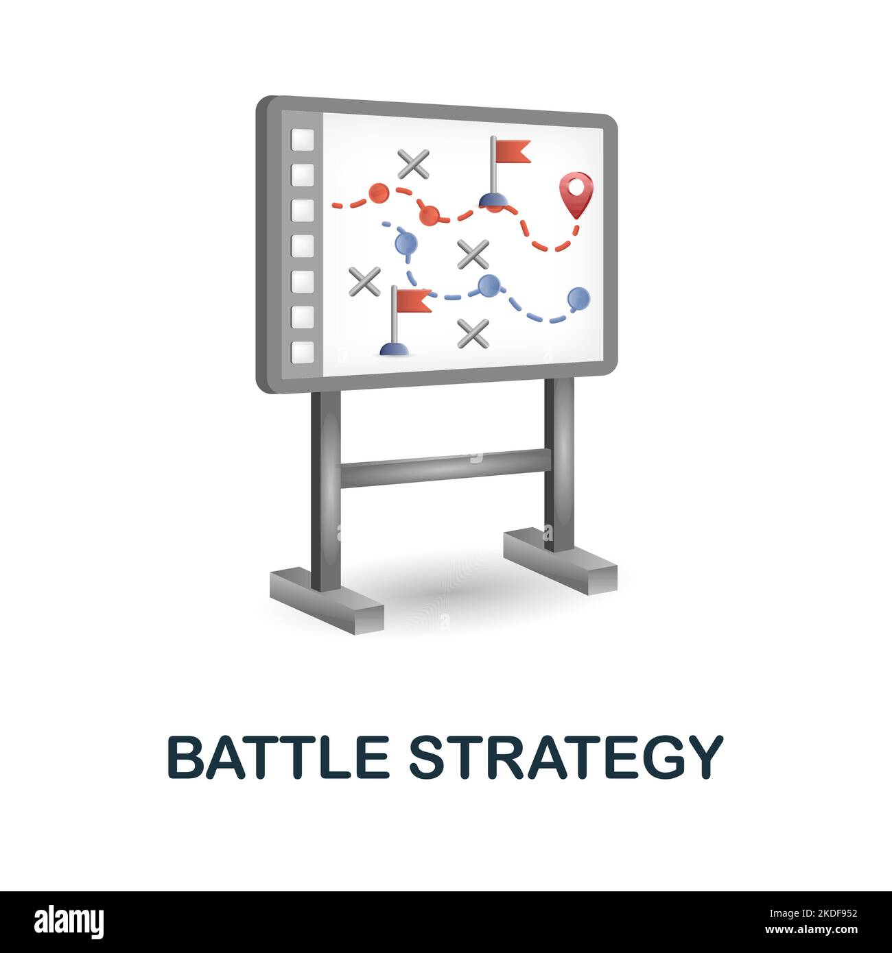 Battle Strategy icon. 3d illustration from war collection. Creative ...