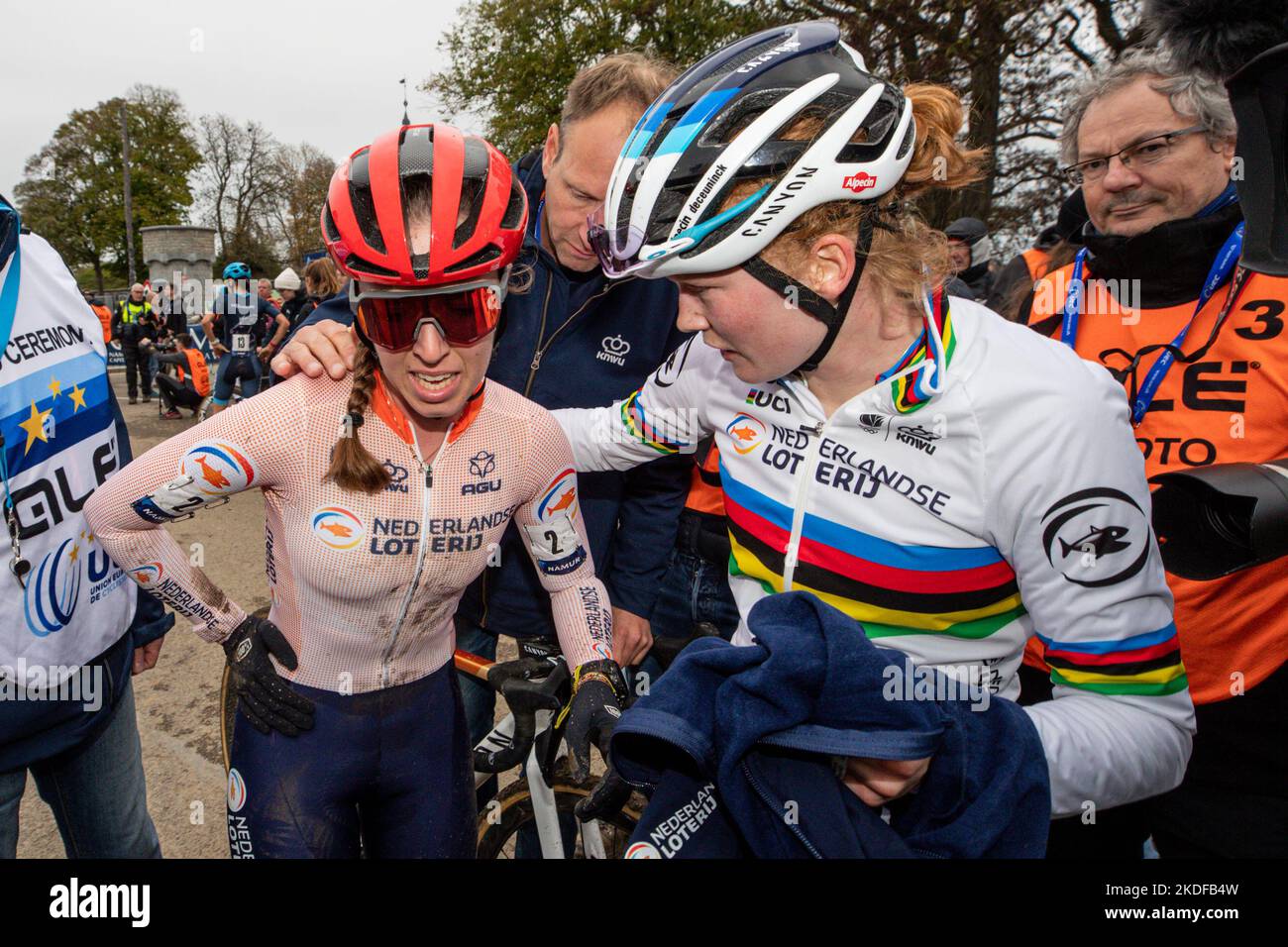 Dutch Shirin van Anrooij and Dutch Puck Pieterse pictured after the U23 ...