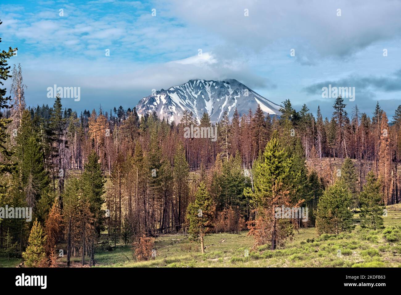 Mount Lassen View Lassen Volcanic National Park California Usa Stock