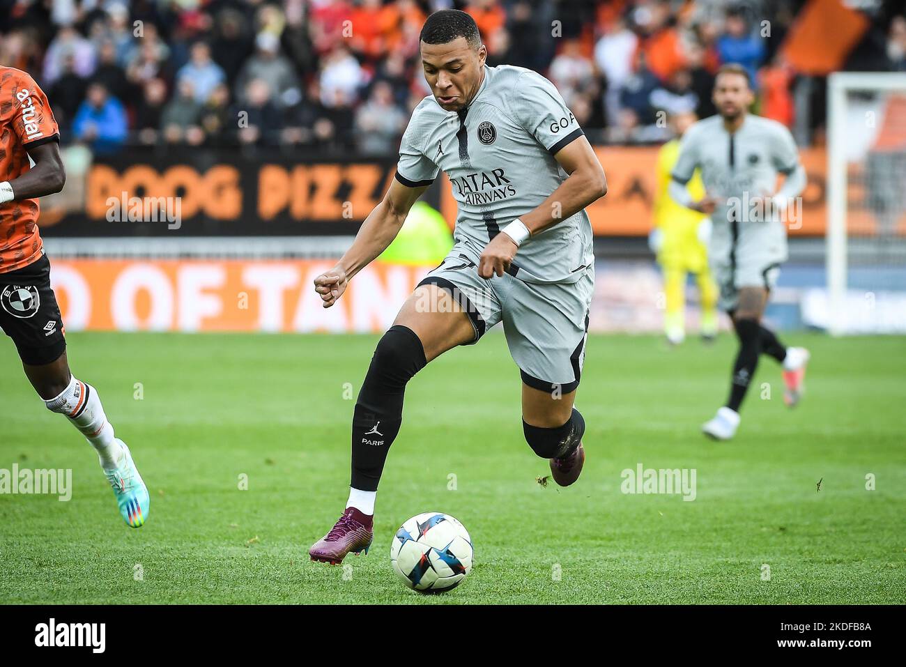 Lorient, France, France. 6th Nov, 2022. Kylian MBAPPE of PSG during the ...