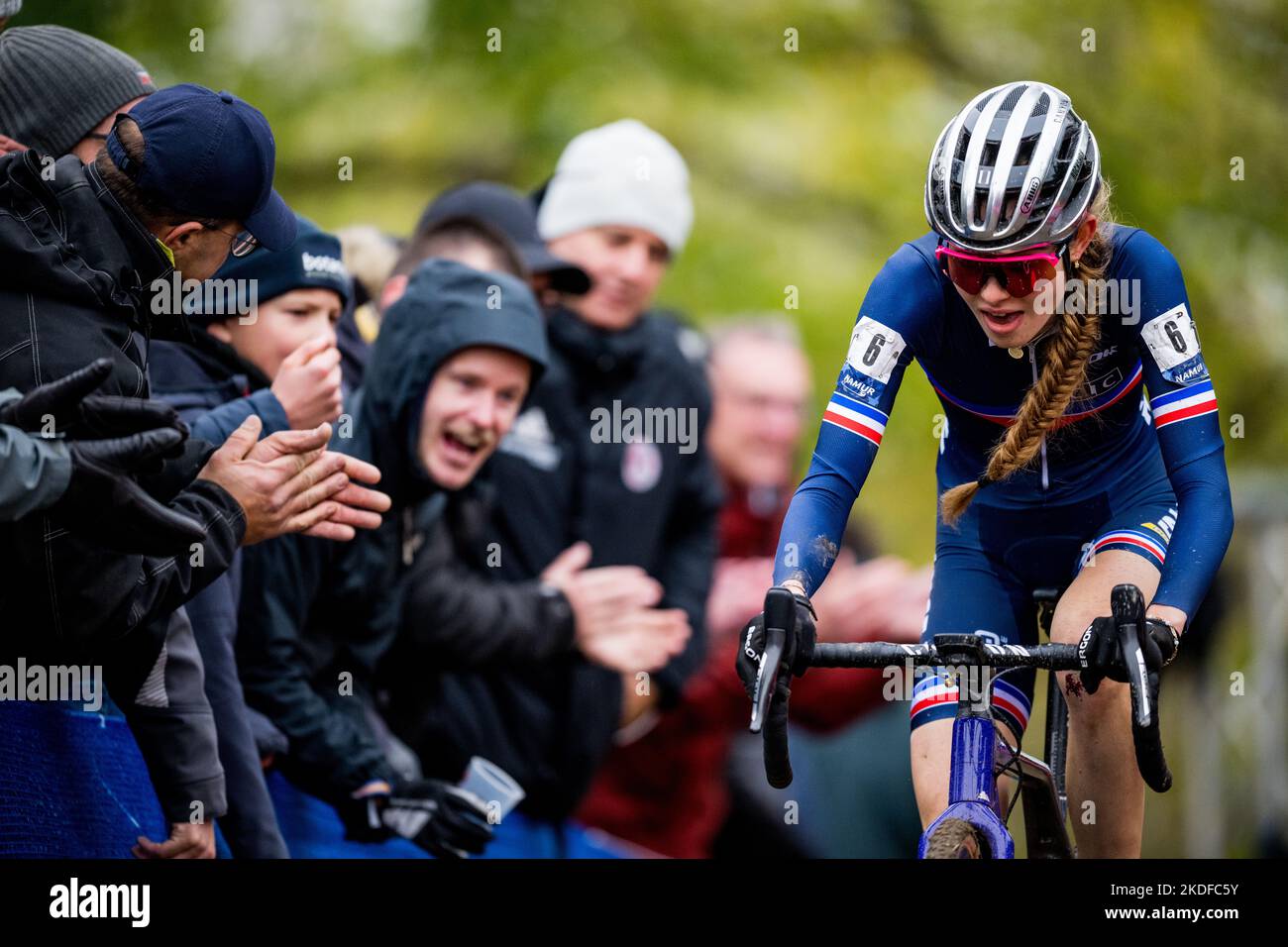French Line Burquier pictured in action during the U23 women's race at ...