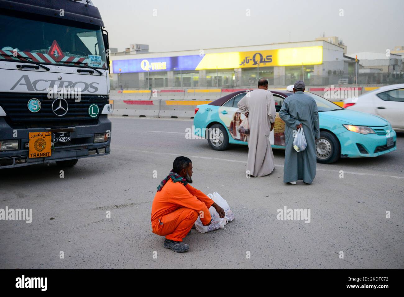 QATAR, Doha, industrial complex with camps for migrant workers and ...