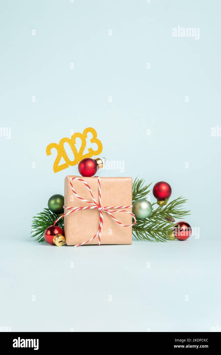 New year gift box Stock Photo - Alamy