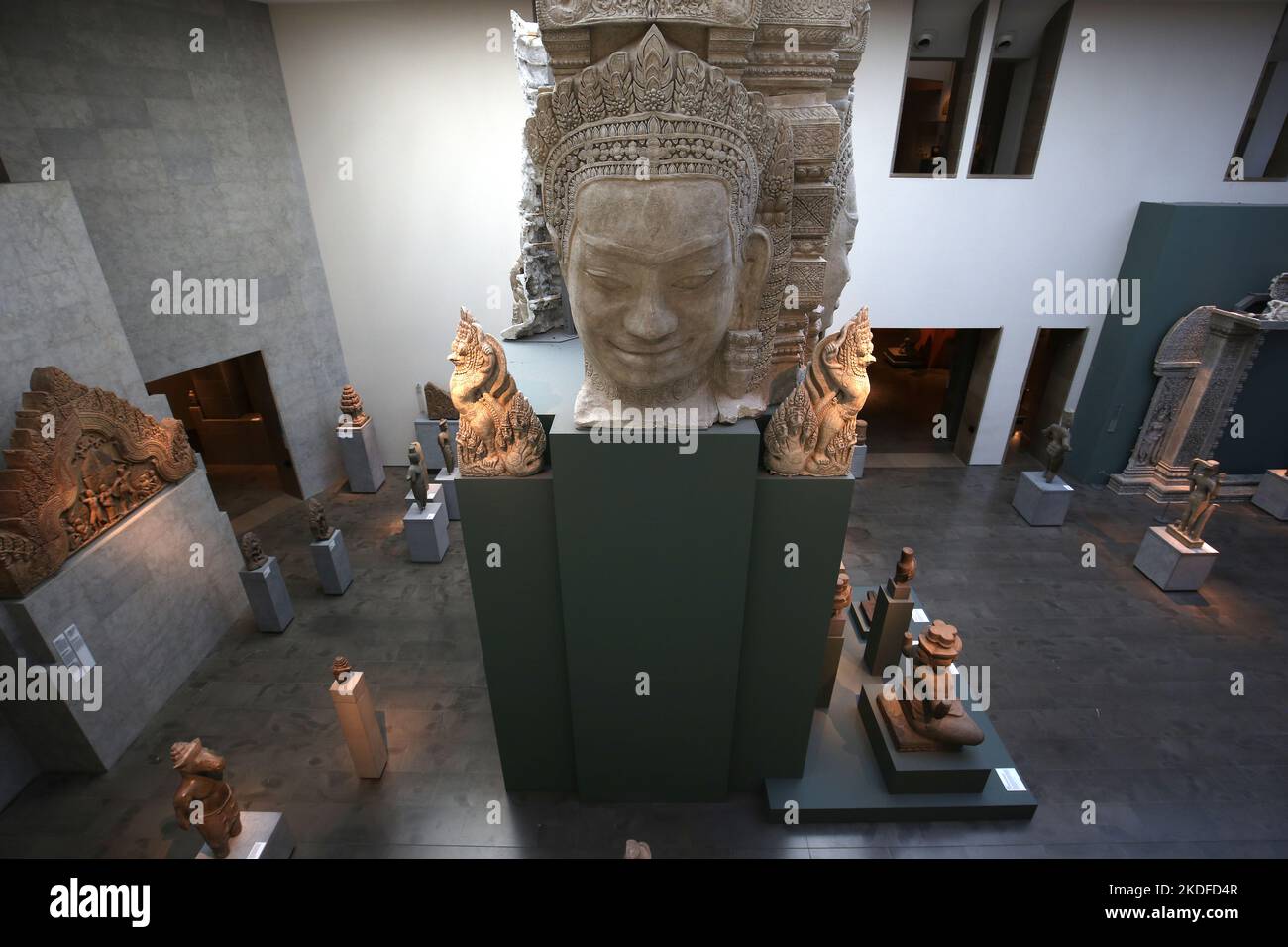 PARIS, FRANCE, OCTOBER 26, 2022 : old asian temple statue at the asian ...