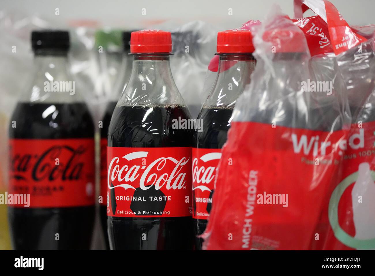 Berlin, Germany. 05th Nov, 2022. Small bottles of Coca Cola and the ...
