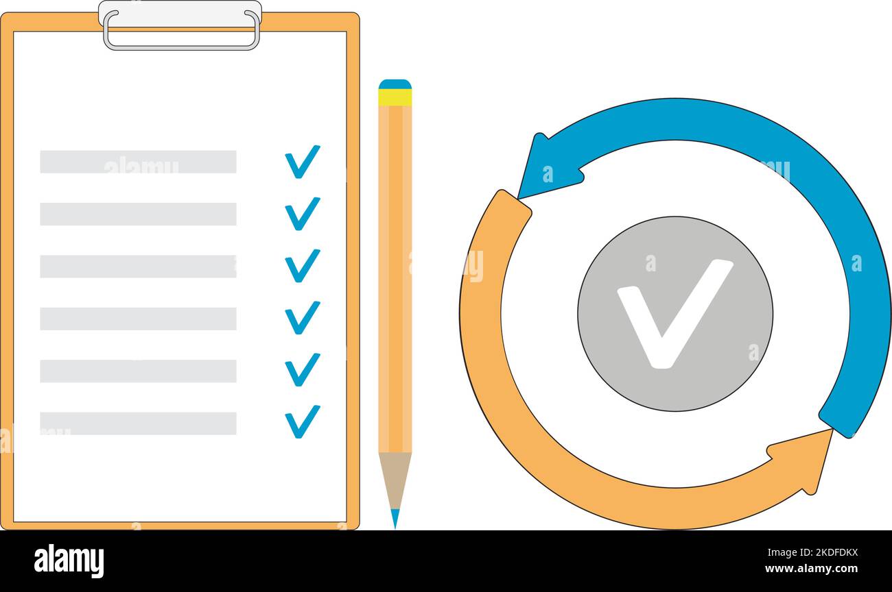 Accepted accounting report, check and management bookkeeping concept ...