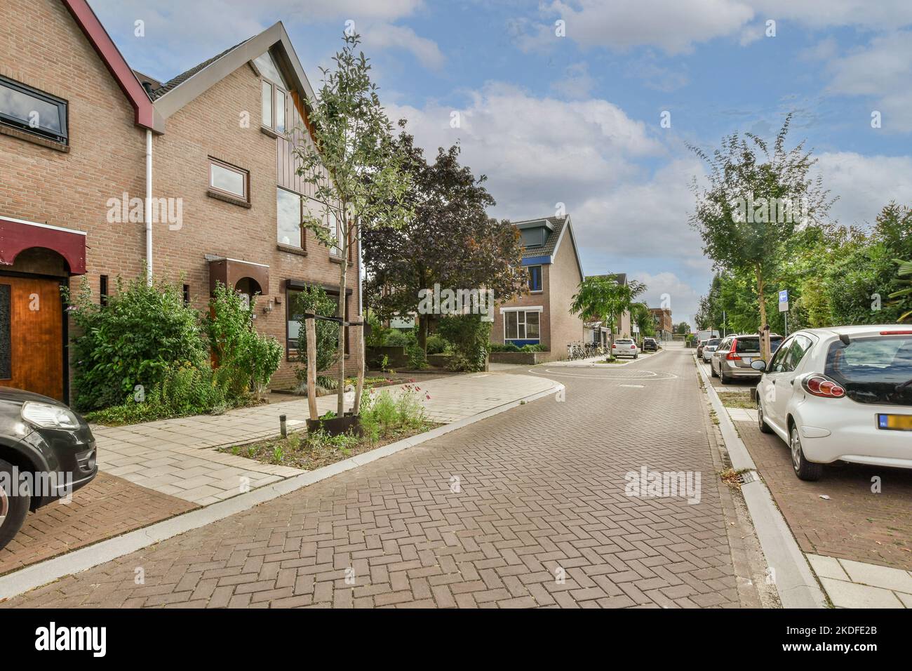 View of street near building with beauty of vegetation outside Stock ...