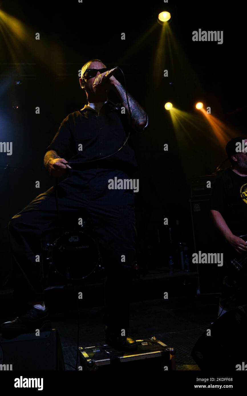 TBILISI, GEORGIA - OCTOBER 23, 2022: Male vocalist, singer holds a ...
