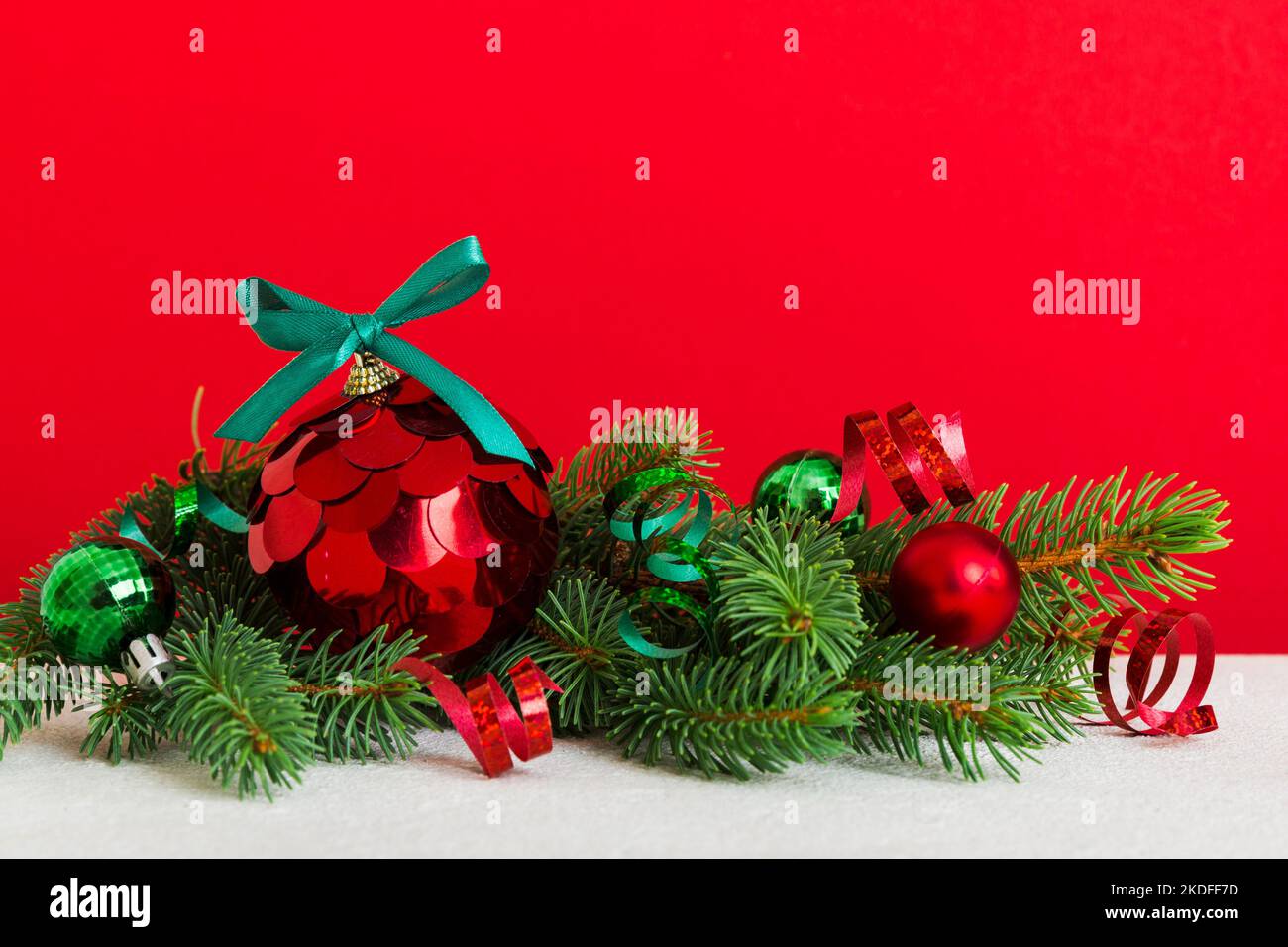 New Year Christmas tree toy, branches of a christmas tree, New Year ...