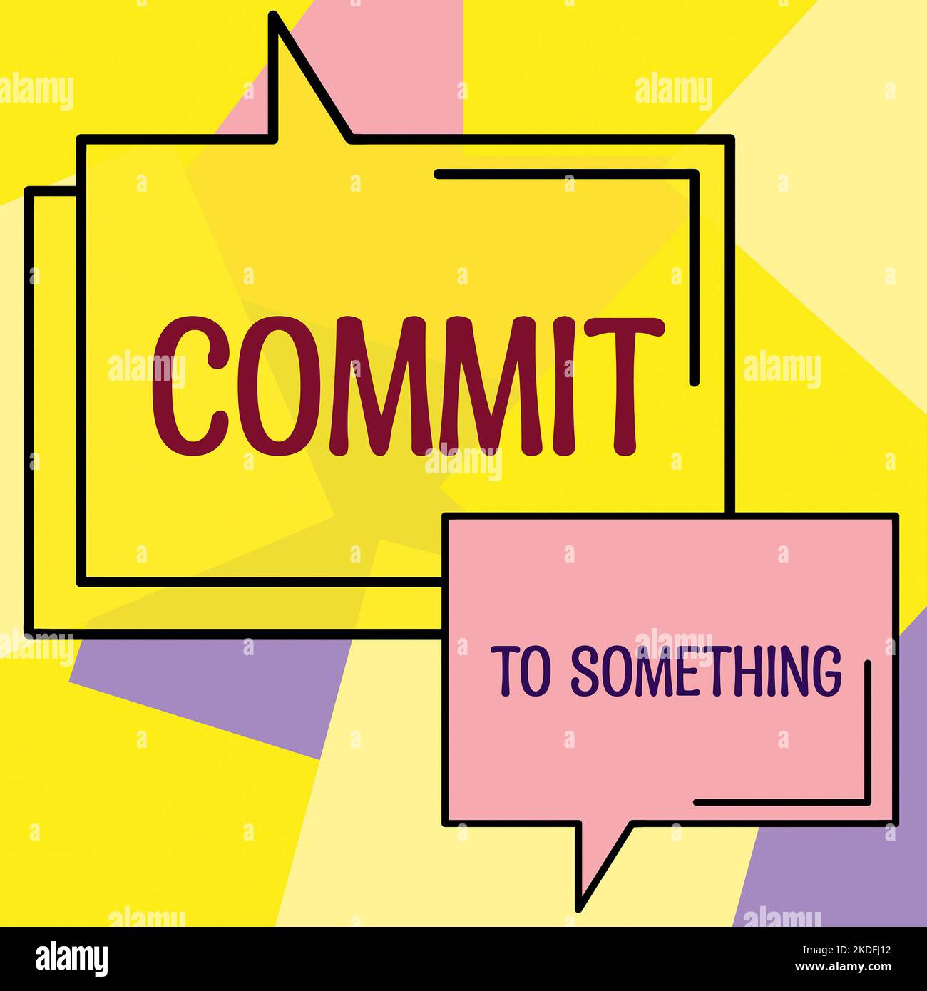 Text caption presenting Commit To Something, Business overview ...