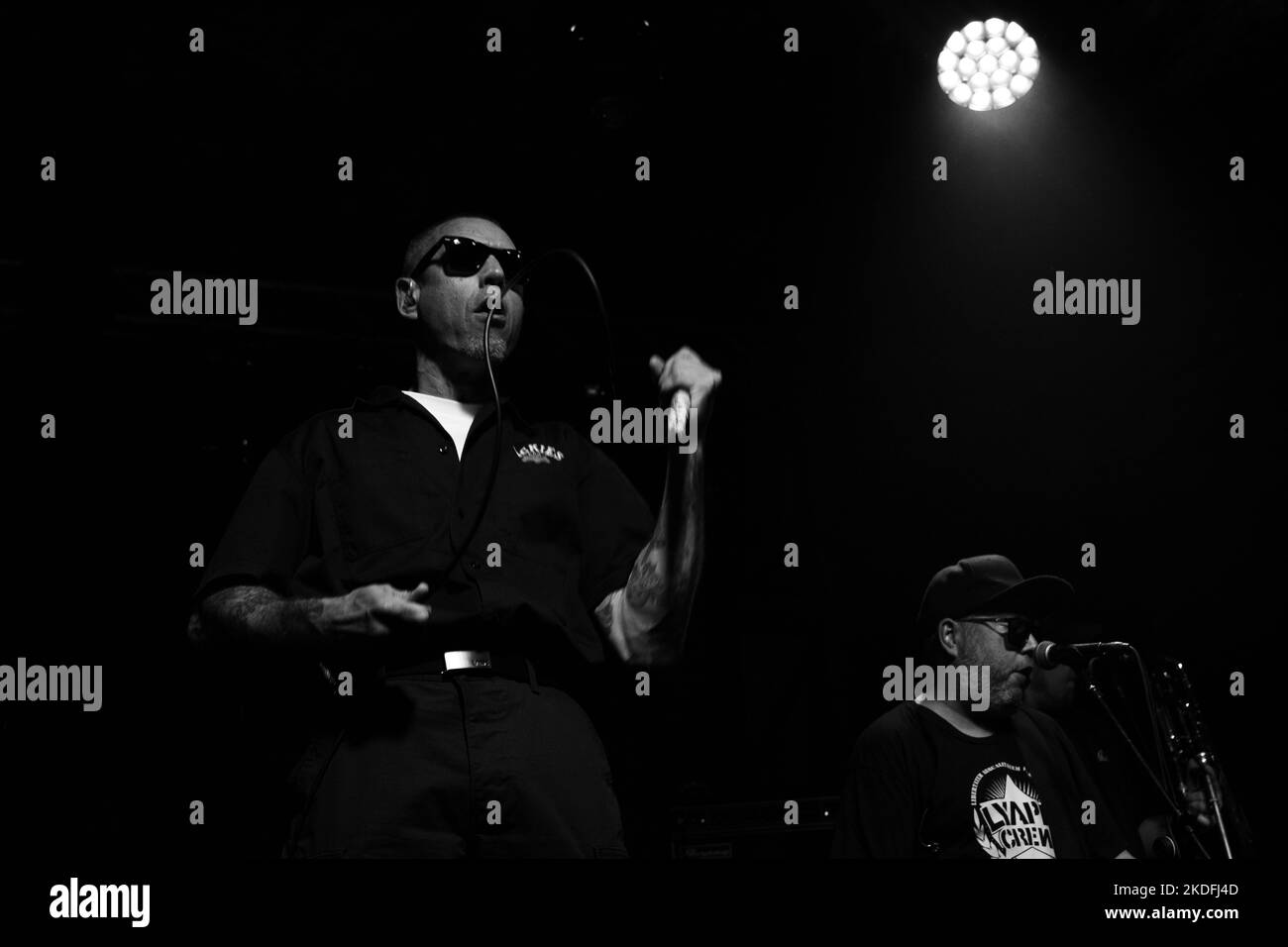 TBILISI, GEORGIA - OCTOBER 23, 2022: Male vocalist, singer holds a ...