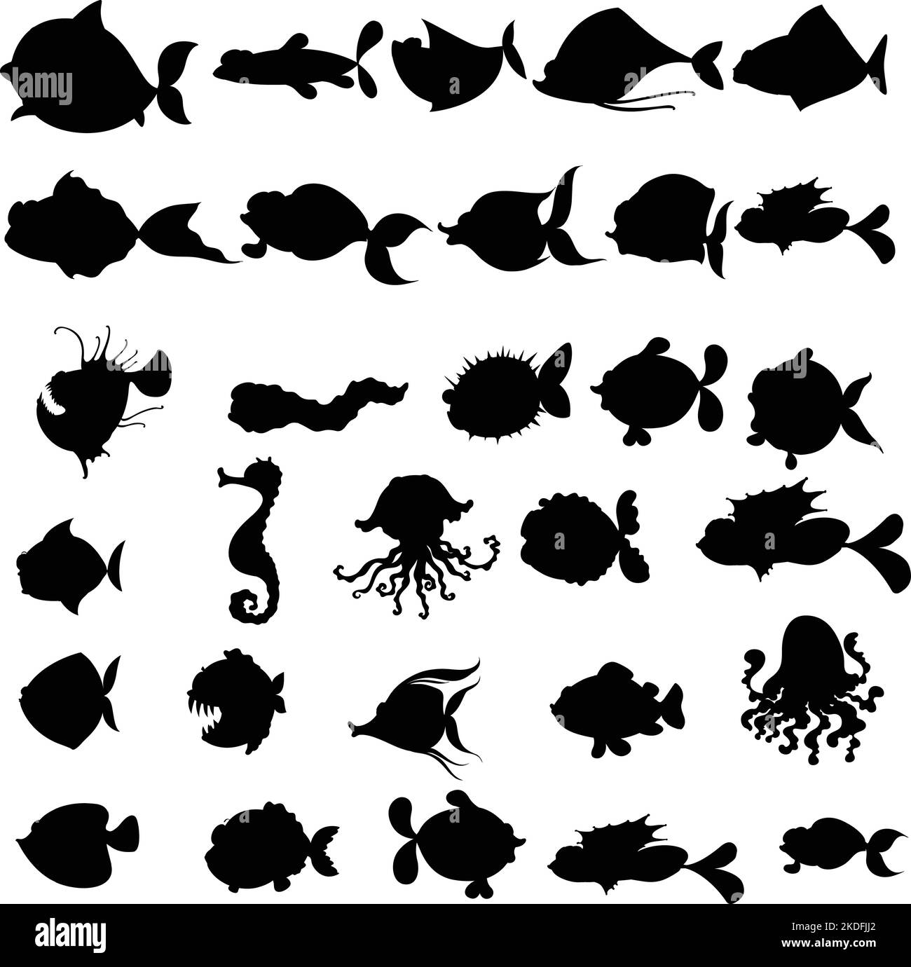 Editable fish icons hi-res stock photography and images - Alamy