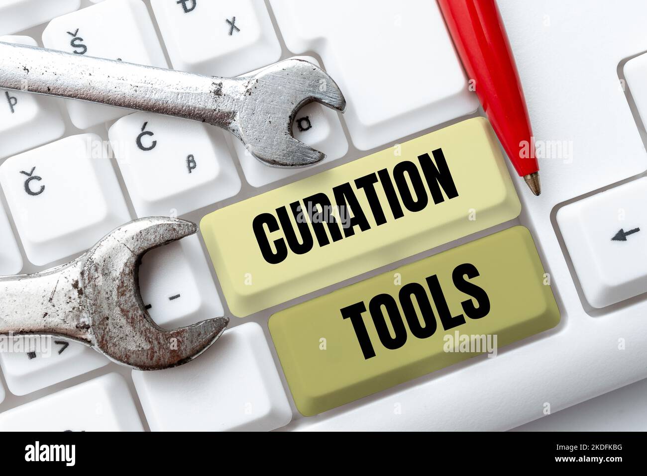 Hand writing sign Curation Tools, Business showcase Great skill or ...