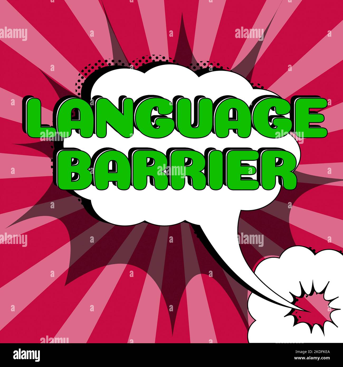 Sign displaying Language Barrier, Conceptual photo ability to ...