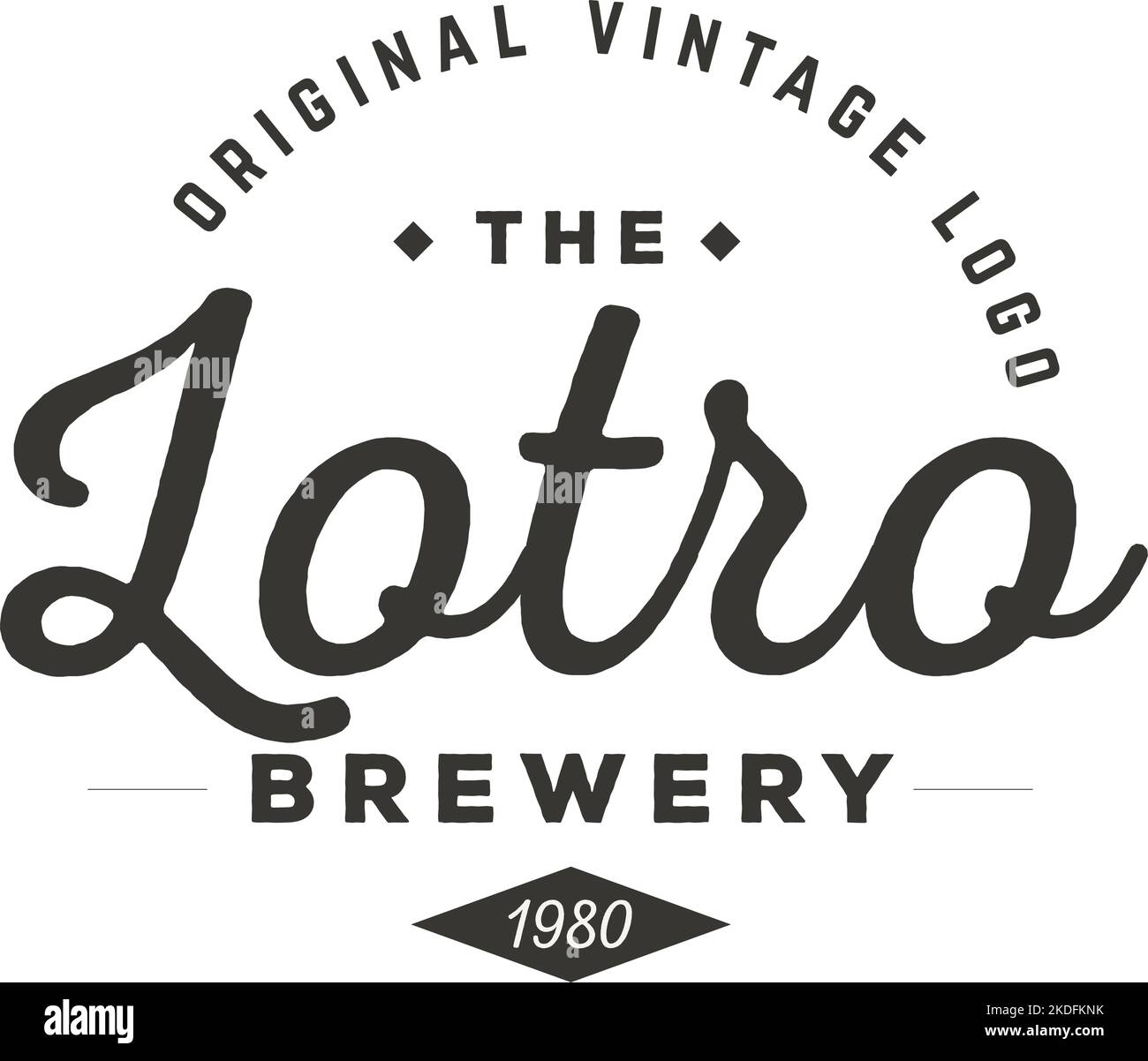 A vector of Lotro Original vintage logo template in black and white ...