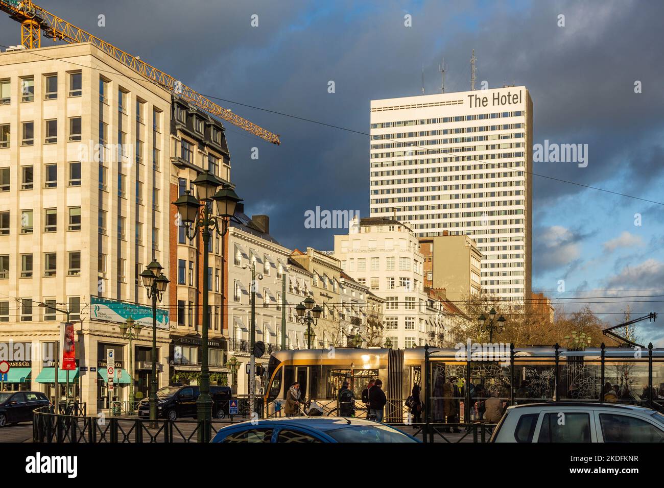 The Hotel in Brussels, boulevard de Waterloo, seen from place Louise ...