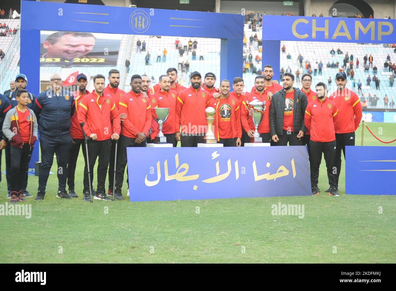 Rades, Tunis, Tunisia. 5th Nov, 2022. The EST handball team which won ...