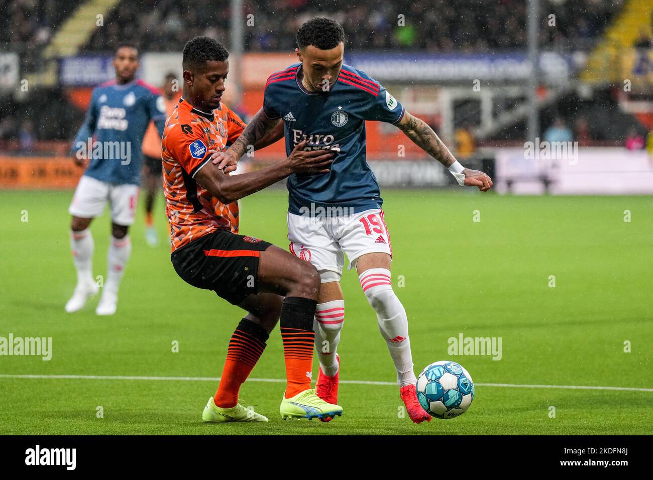 Volendam - Brian Plat of FC Volendam, Quilindschy Hartman of Feyenoord ...