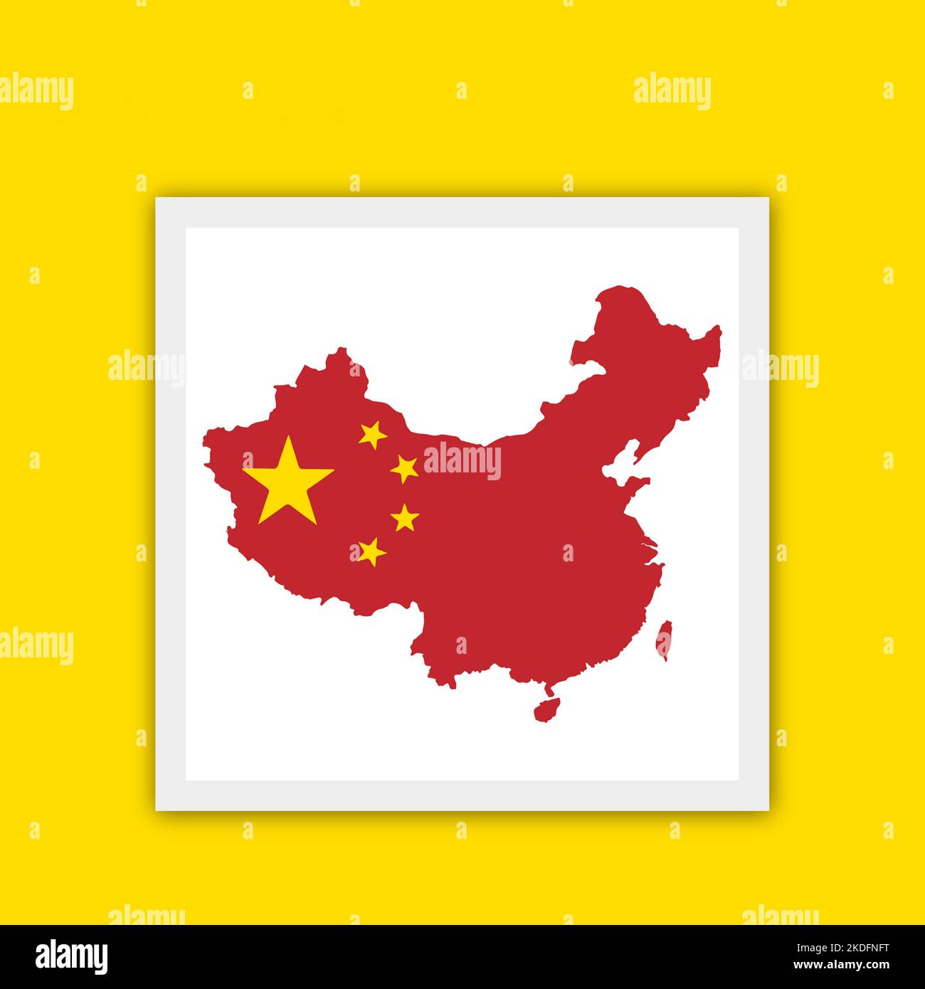 Banner with Flag Map of China Stock Photo - Alamy