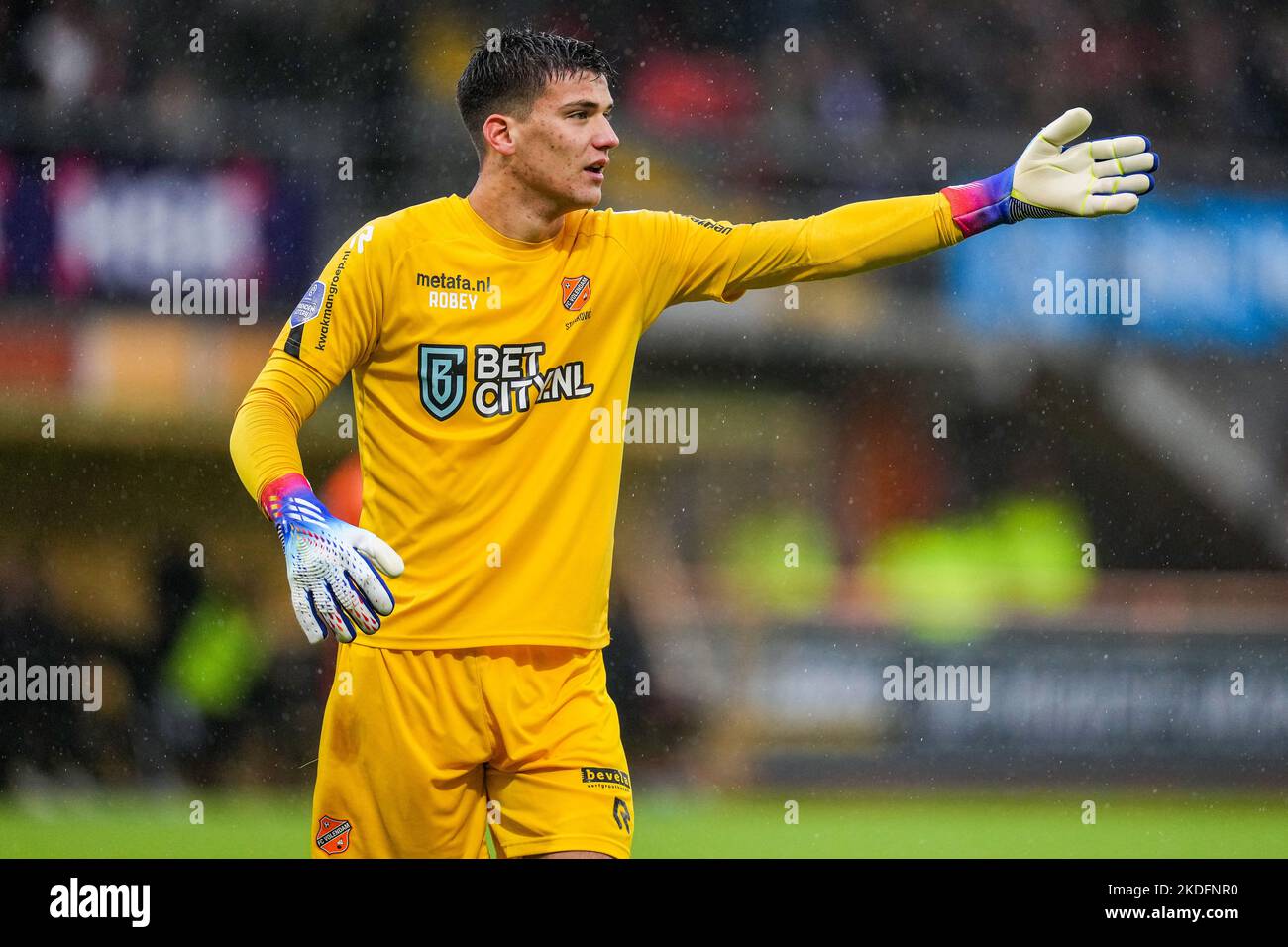 Volendam - FC Volendam goalkeeper Filip Stankovic during the match ...